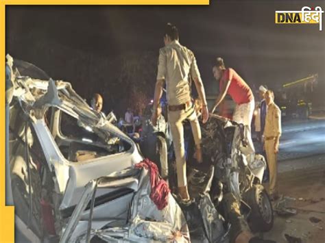 Noida यमुना एक्सप्रेस वे पर कार के ऊपर चढ़ा ट्रक एक परिवार के 5 लोगों