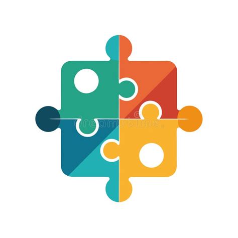 Colorful Puzzle Pieces Connected Illustrating Teamwork Strategy And Problem Solving Concepts