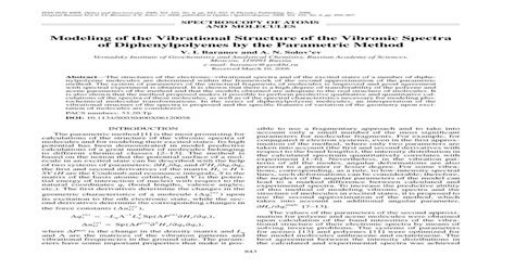 Modeling Of The Vibrational Structure Of The Vibronic Spectra Of