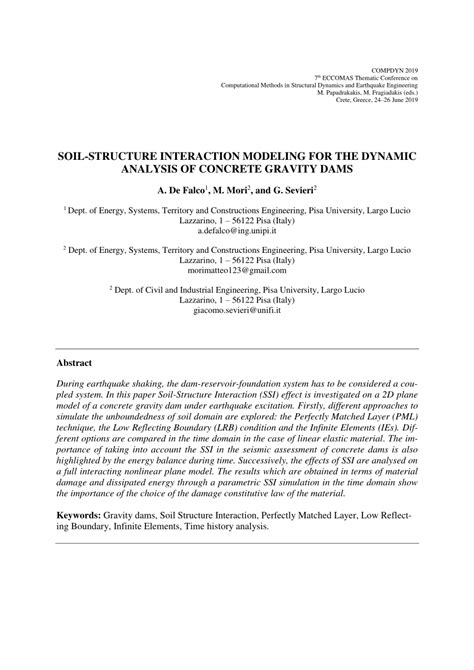 PDF Soil Structure Interaction Modeling For The Dynamic Analysis Of