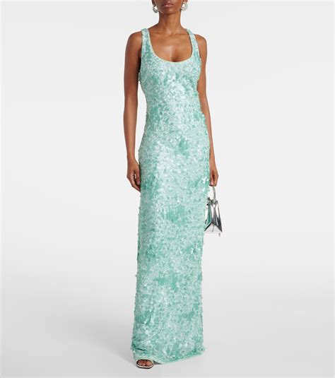 Bex Sequined Maxi Dress In Blue Simkhai Mytheresa