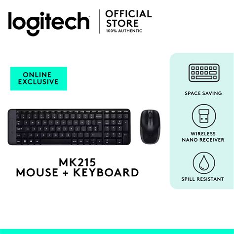 Logitech Mk215 Wireless Keyboard And Mouse Combo For Windows 2 4 Ghz Wireless Shopee Philippines