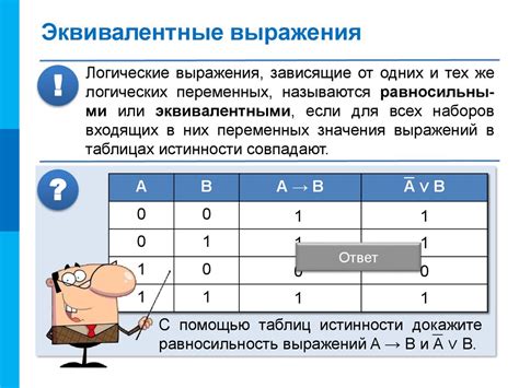 Таблицы истинности элементы теории множеств и алгебры логики