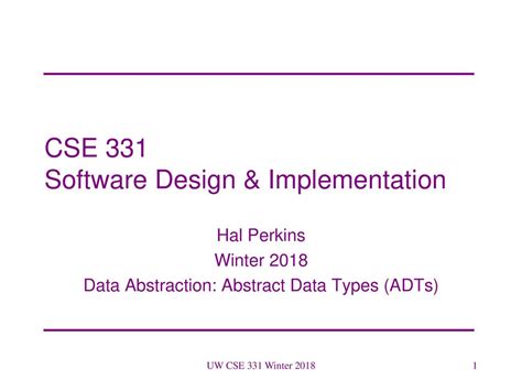 Cse 331 Software Design And Implementation Ppt Download