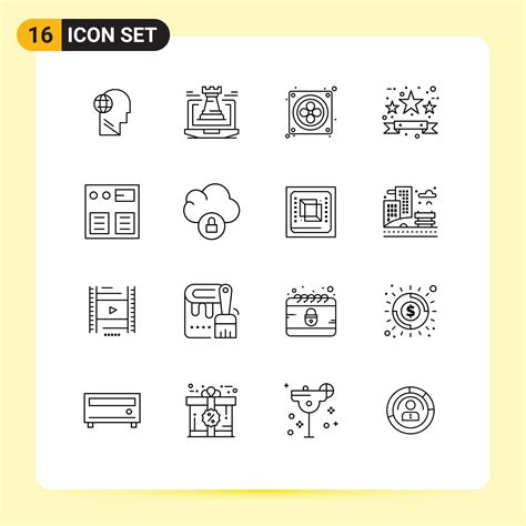 16 Universal Outlines Set For Web And Mobile Applications Arrow Discount Laptop Commerce