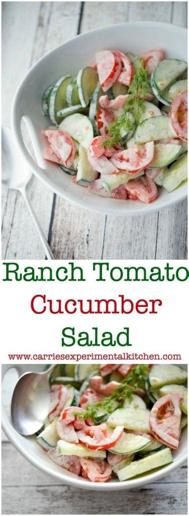 Ranch Tomato Cucumber Salad Carries Experimental Kitchen