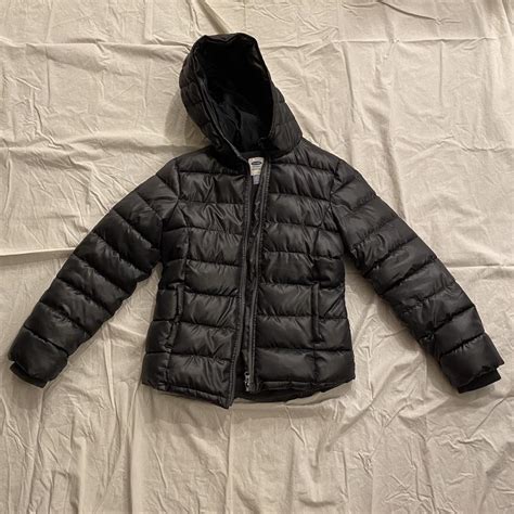 Old Navy Black Puffer Coat Size In Girls Depop