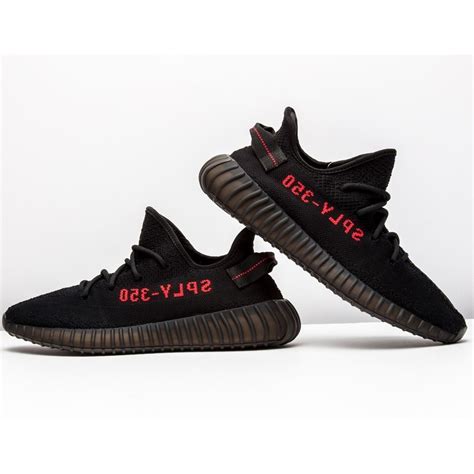 adidas Sneakers Mens Adidas YEEZY BOOST 350 V 2 CP9652 Core Black/Red ...