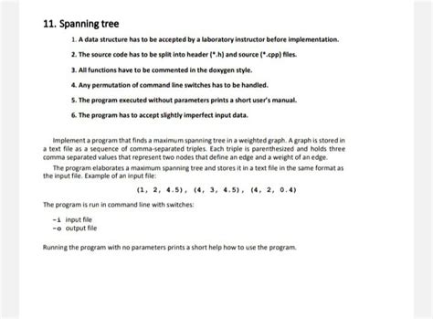Solved 11 Spanning Tree 1 A Data Structure Has To Be Chegg Com