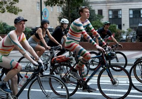 Hundreds Bare It All Or Just A Little During The Philly Naked Bike