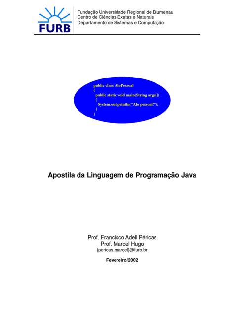 Apostila Da Linguagem De Programação Java Pdf