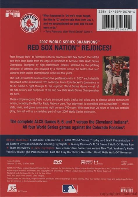 Boston Red Sox 2007 World Series Collectors Edition Dvd 2007 Dvd