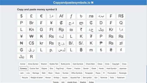 Money Currency Symbol Cool Symbols Text Symbols Symbols