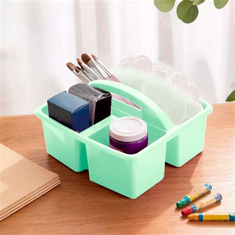 Caja Organizadora Plástico 4 Divisiones Color Pistache Waldos