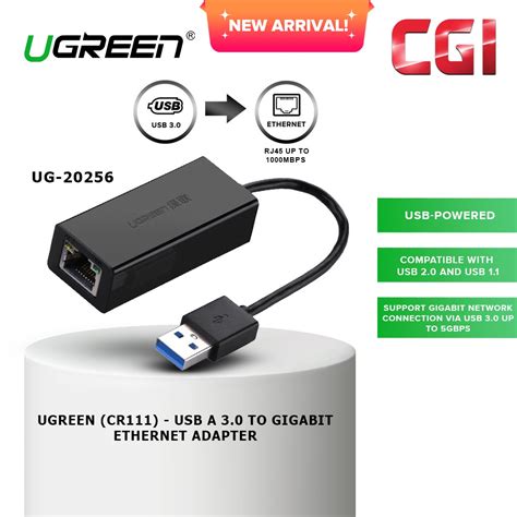 Ugreen Usb A 30 To Gigabit Ethernet Adapter Cr111 20256 Shopee Malaysia