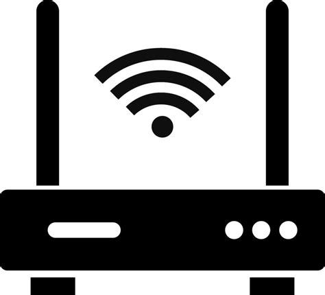 Router Icons Internet Broadband Technology Wireless Broadband Modem With Antennas Network