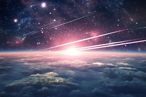 Premium Photo Distant Quasar Glow Galaxy Background