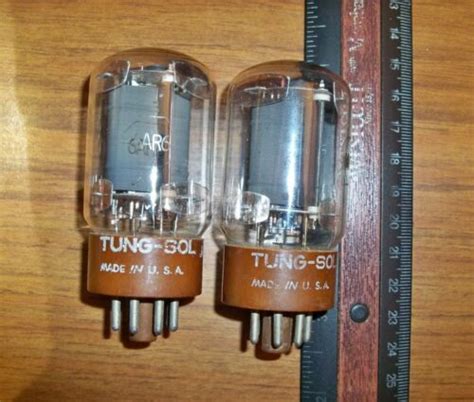 2 Strong Matched Tung Sol Brown Base Jan Ctl 6ar6 Tubes Military