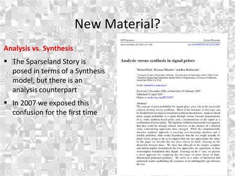 Sparse And Redundant Representations And Their Applications In Ppt