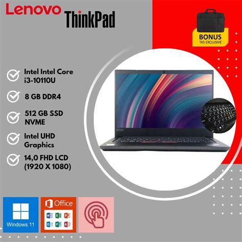 Promo Promo Termurah Laptop Lenovo Thinkpad E14 I3 10110u 2 Core 8gb
