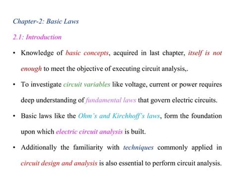 Basic Laws Linear Circuit Analysis Ppt