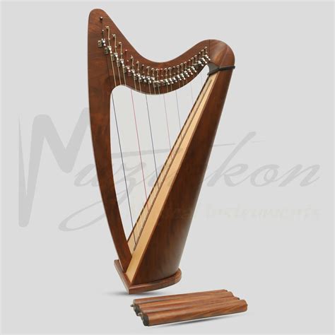 Strings Harp Muzikkon 24 String Claddagh Harp Rosewood