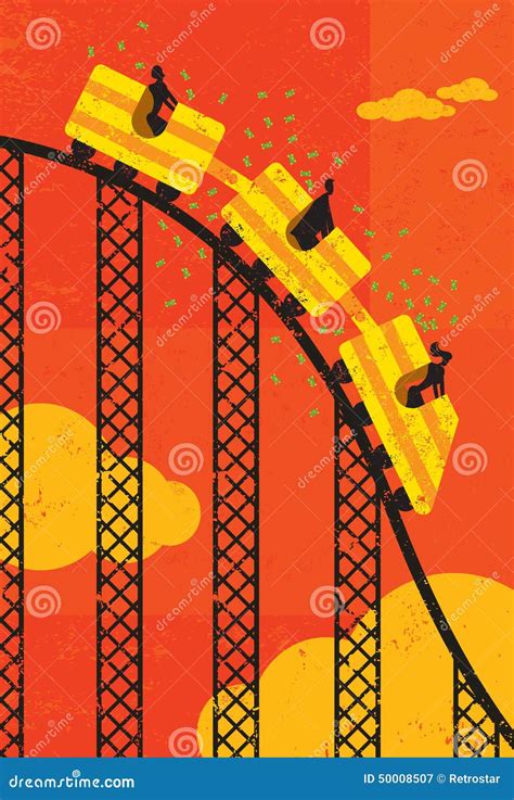 Roller Coaster Economy Stock Vector Illustration Of Losing 50008507