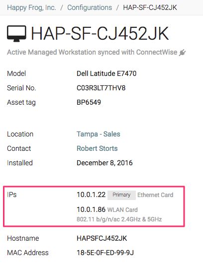 what does the display it glue ip addresses checkbox do