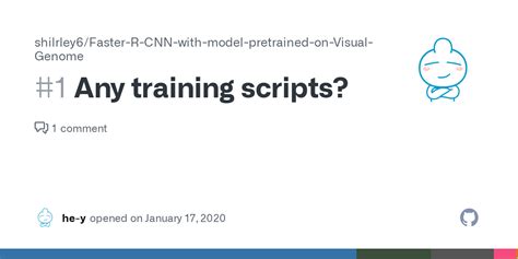 Any Training Scripts Issue Shilrley Faster R CNN With Model