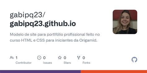 Github Gabipq23 Modelo De Site Para Portifólio