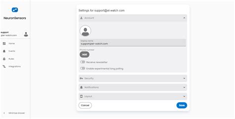 User Settings