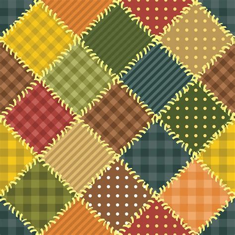 Premium Vector Patchwork Background With Different Patterns