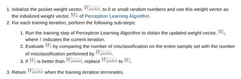 Machine Learning Pocket Algorithm For Training Perceptrons Cross Validated