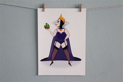 Disney Villains Evil Queen Pin Up Etsy