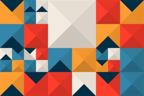 Premium Vector Abstract Coloful Flat Triangle Mosaic Seamless Pattern In Geometric Style