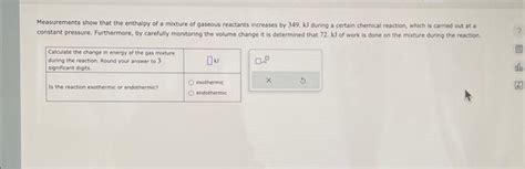 Solved Measurements Show That The Enthalpy Of A Mixture Of
