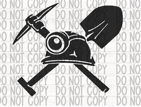 Coal Miner Svg Miner Svg Coal Coal Miner Shovel And Pick Etsy