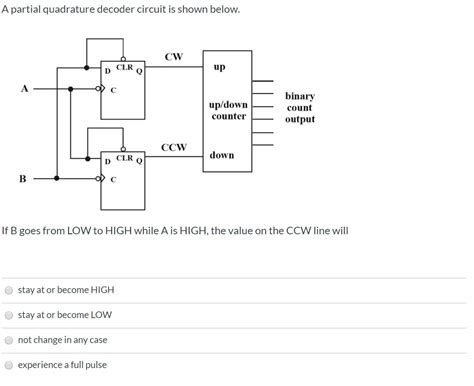 Solved A Partial Quadrature Decoder Circuit Is Shown Below