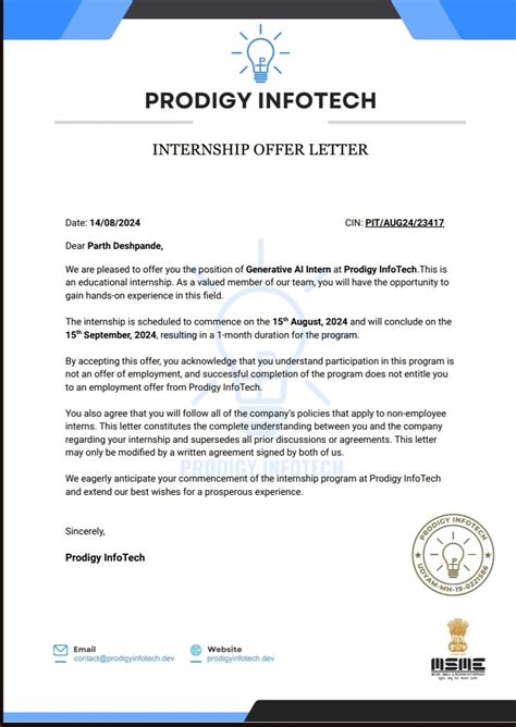 parth d on linkedin internship generativeai artificialintelligence