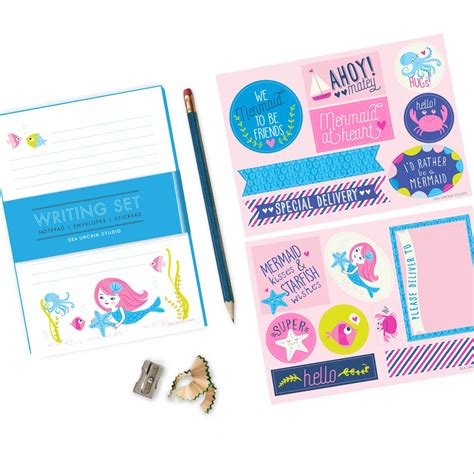 Writing Set Mermaid Tiny Tides
