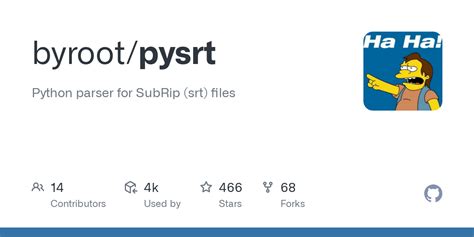 Github Byroot Pysrt Python Parser For Subrip Srt Files