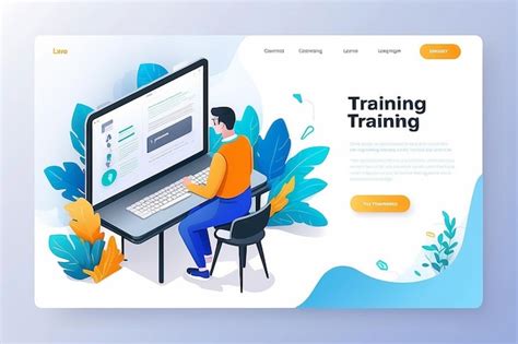 Premium Photo Isometric Concept Man Watching A Lesson On The Website