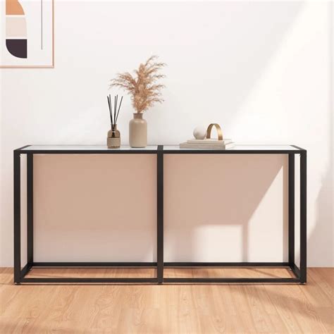 Möbelando Konsolentisch 3011343 Aus Hartglas Pulverbeschichteter