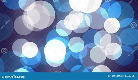 Abstract Background With Animated Glowing Blue White Bokeh Loop Alpha Stock Illustration