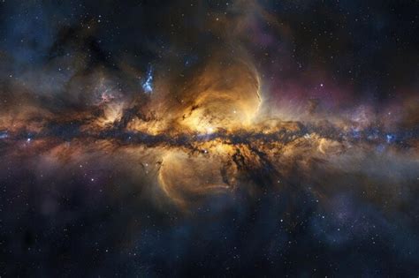 Premium Photo This Photo Captures The Grandeur Of A Sprawling Galaxy