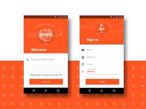 20 Material Design Mobile Login And Signup Forms Onaircode