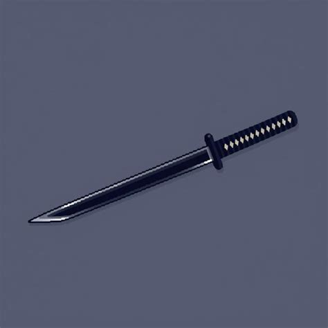 Pixel Perfect Japanese Black Katana Art