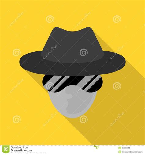 Incognito Net Surfer Icon Flat Style Stock Vector Illustration Of