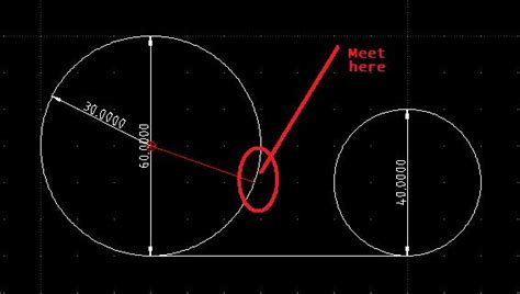 Librecad Dev How To Draw 2 Circle That Will Meet In Their Radius