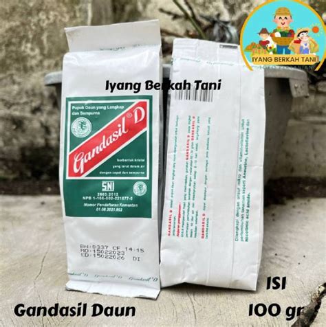 Pupuk Gandasil D 100 Gram Pupuk Pemacu Akar Daun Bunga Dan Buah